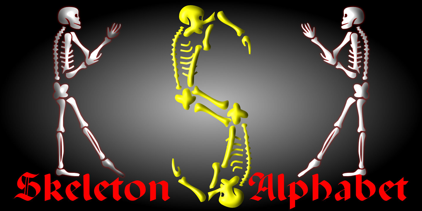 Skeleton Alphabet Font | StylishFont