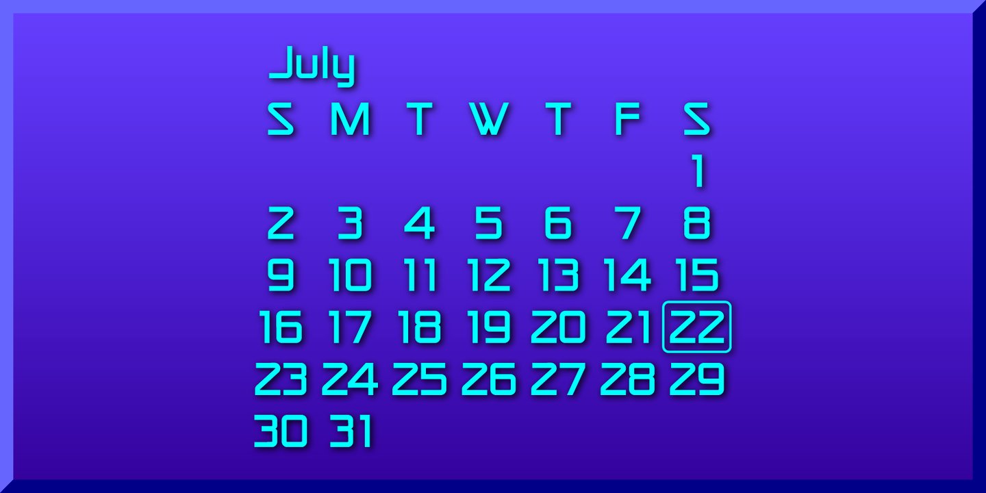 Calendar Font One Font