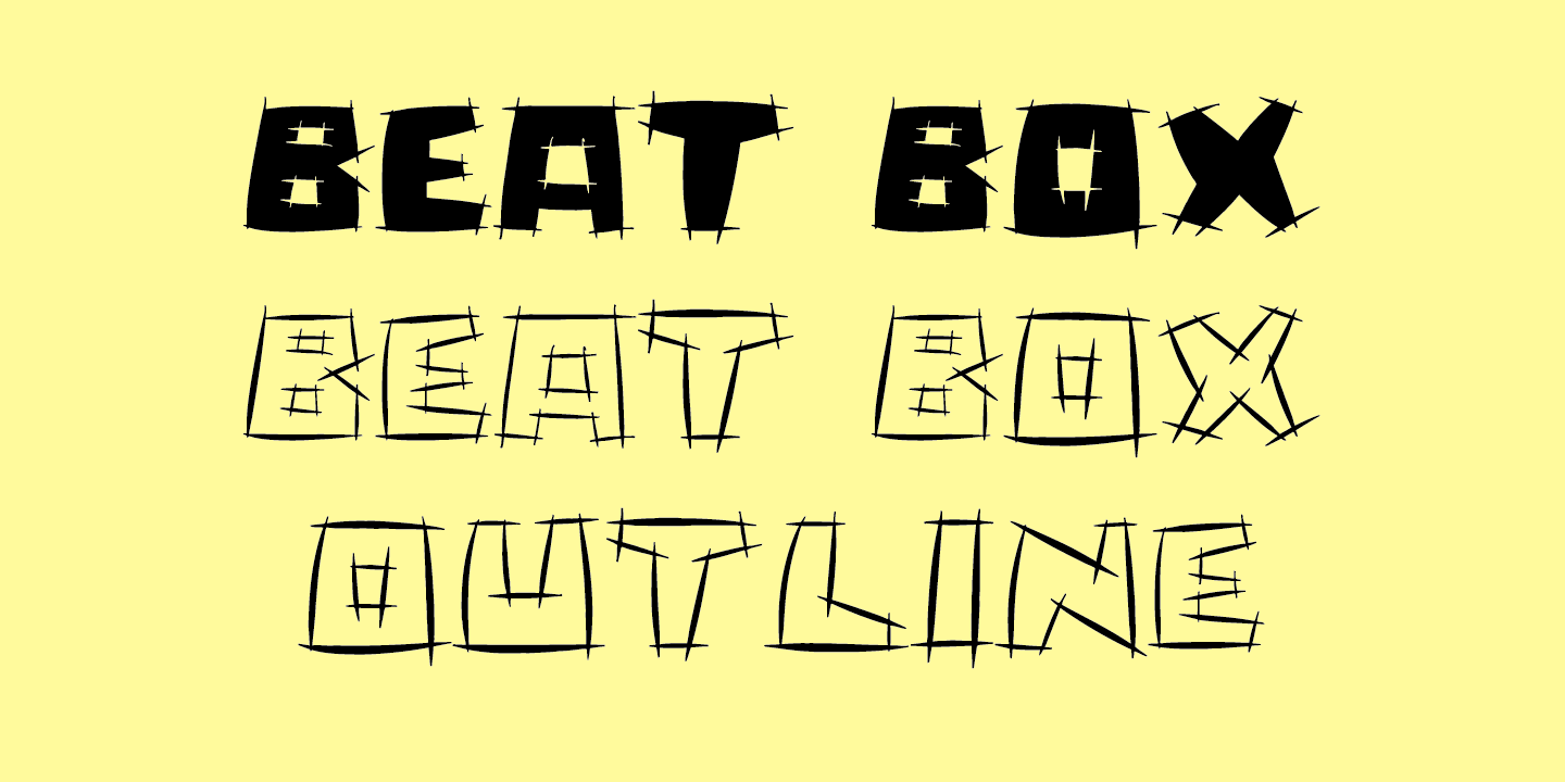 Beat Box Outline Font