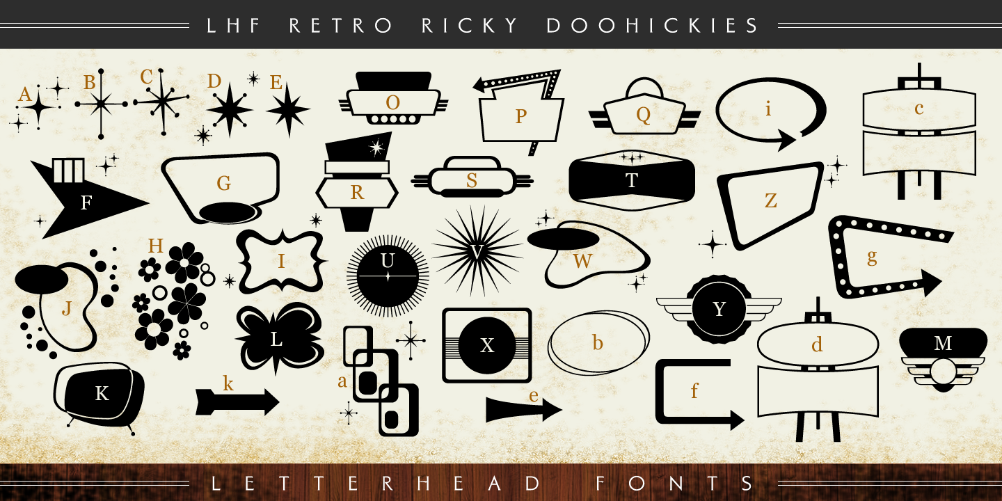 LHF Retro Ricky Doohickies Font